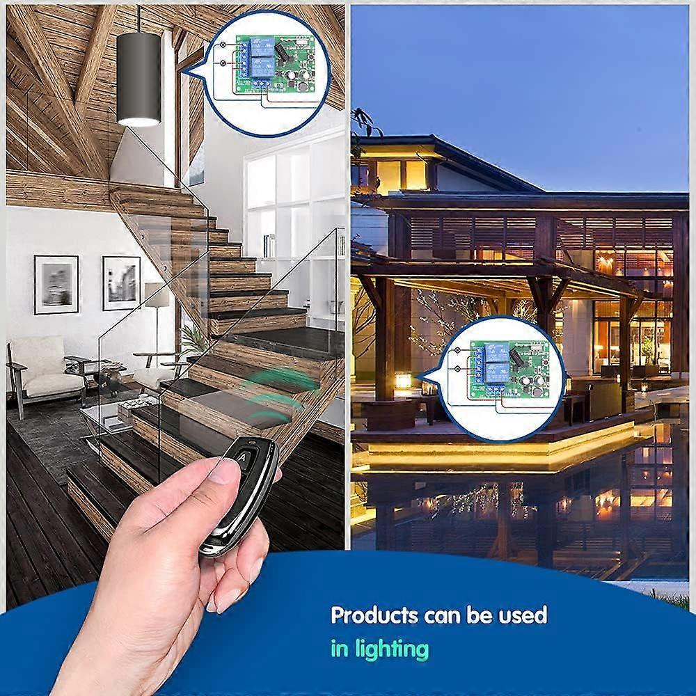 433Mhz RF Wireless Remote Control Switch AC 220V 230V 240V 10A 2CH ...
