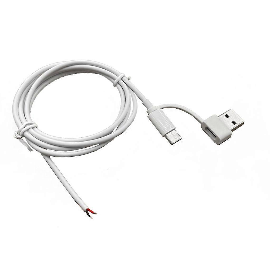 USB C Pigtail 2 Cores Cable DIY Power Wire for LED Light Routers ...
