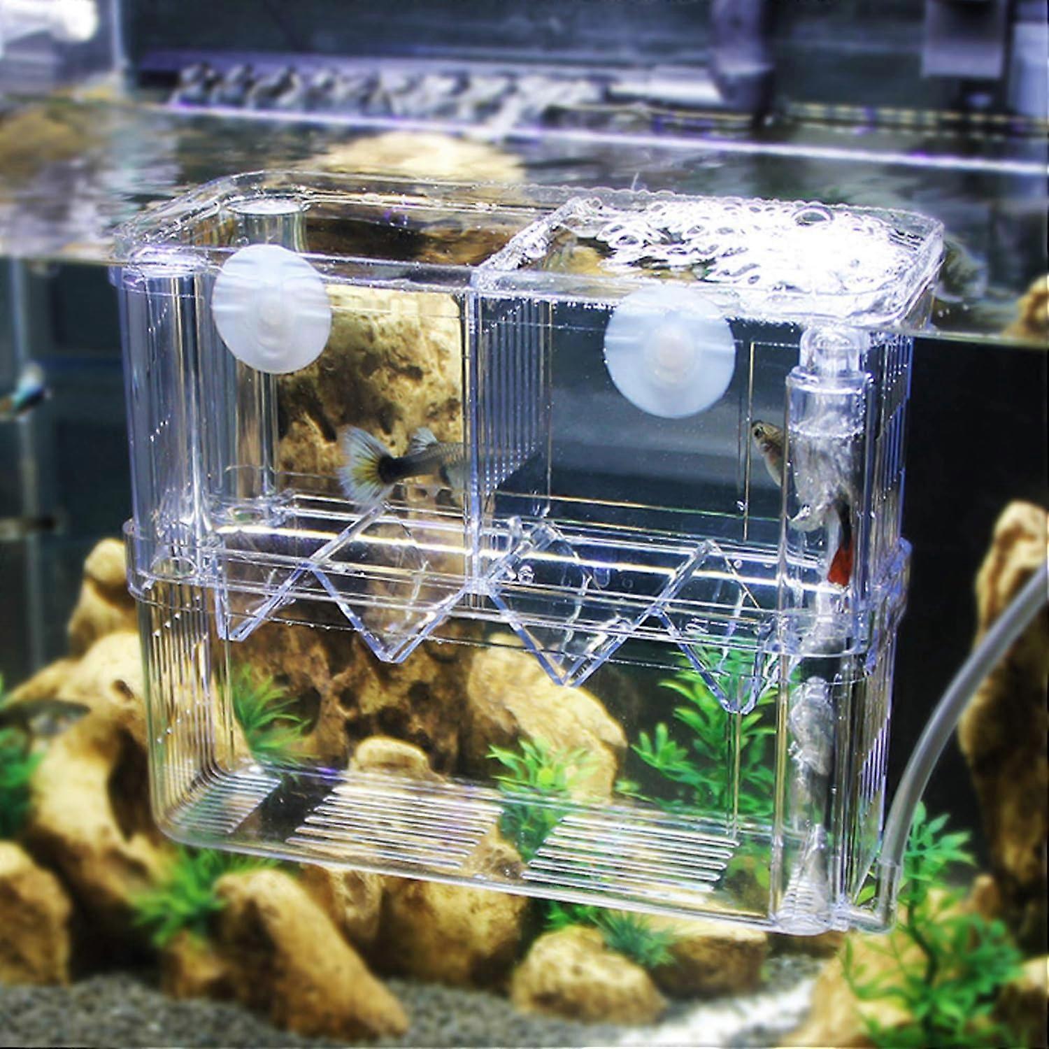 Aquarium Fish Breeding Box,Floating Fish Incubator Tank Divider , For ...