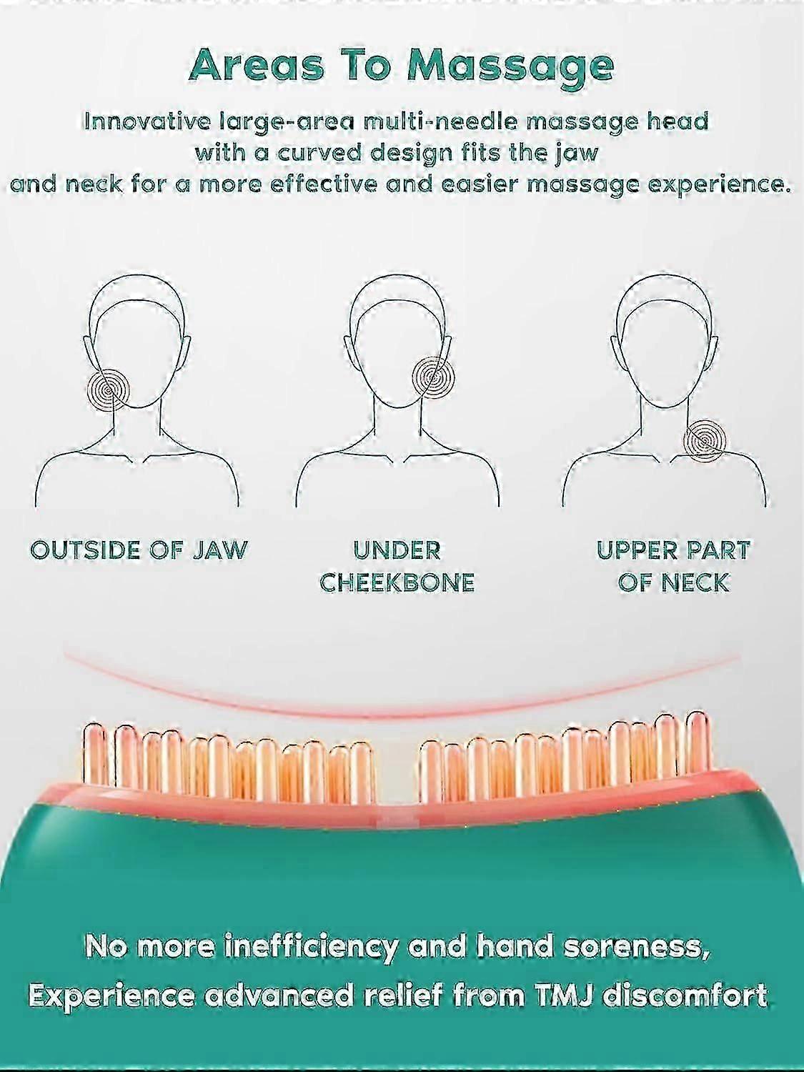 TMJ Relief Products Jaw, TMJ Relief Massager, Vibration and Heating, Ergonomic Multi-Needle ...