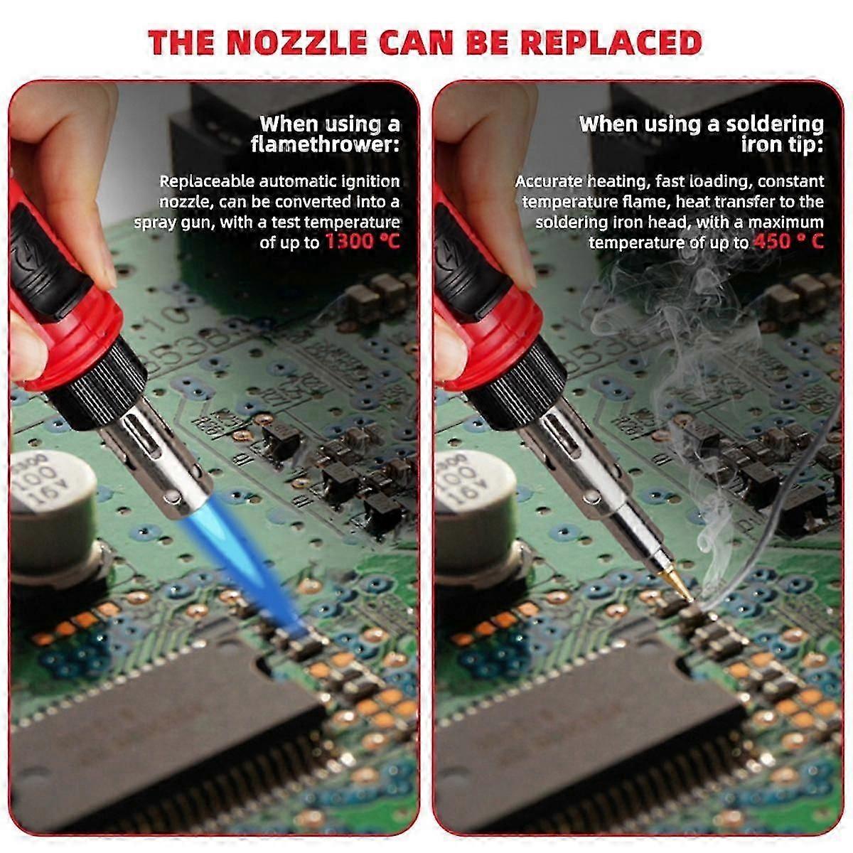 Trådløs Gas Loddekolbe Varmeblæser Brænder Selv-Øjeblikkelig Start ...