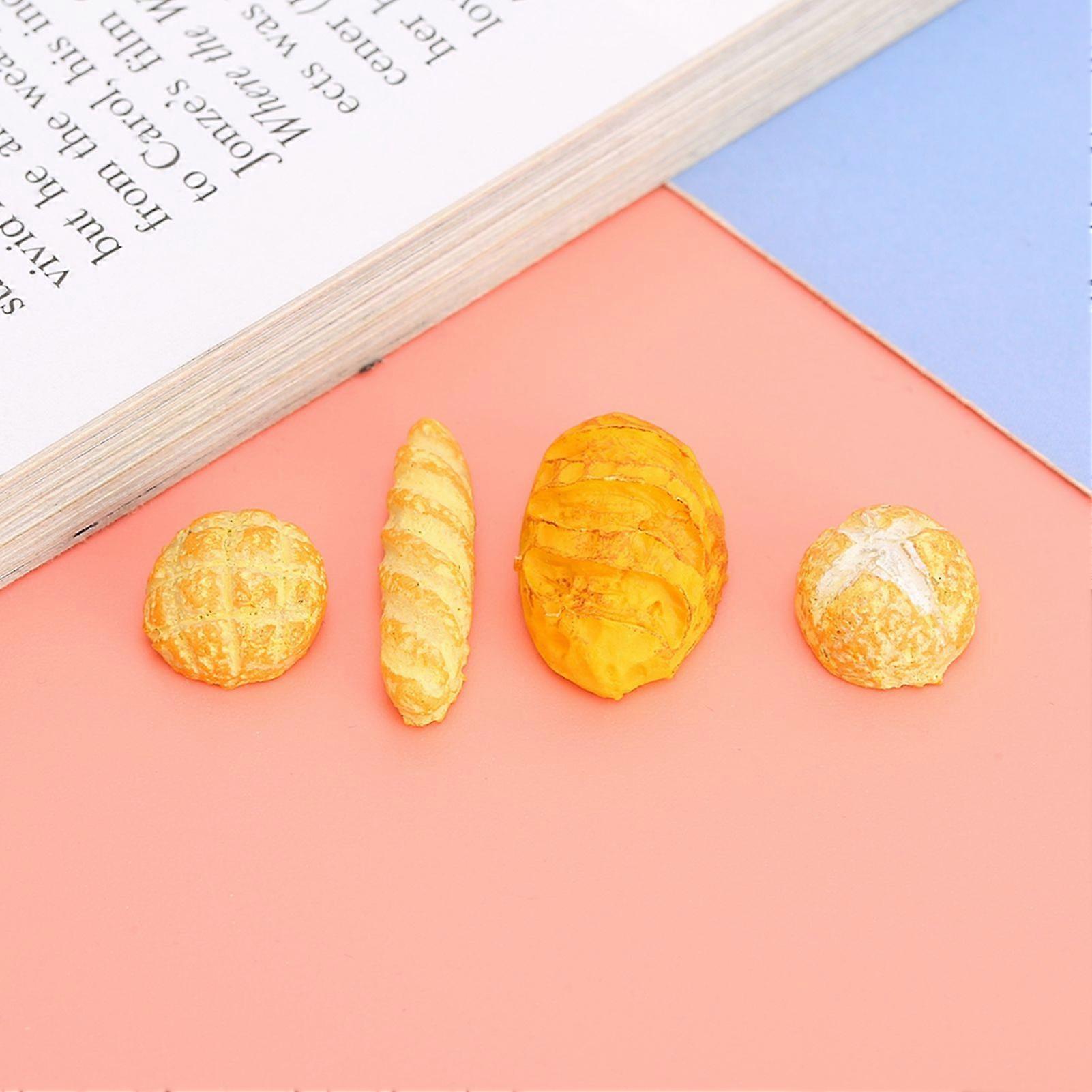 4pcs 1:12 Dollhouse Bread Miniature Kitchen Bakery Food Bread Model Toy ...