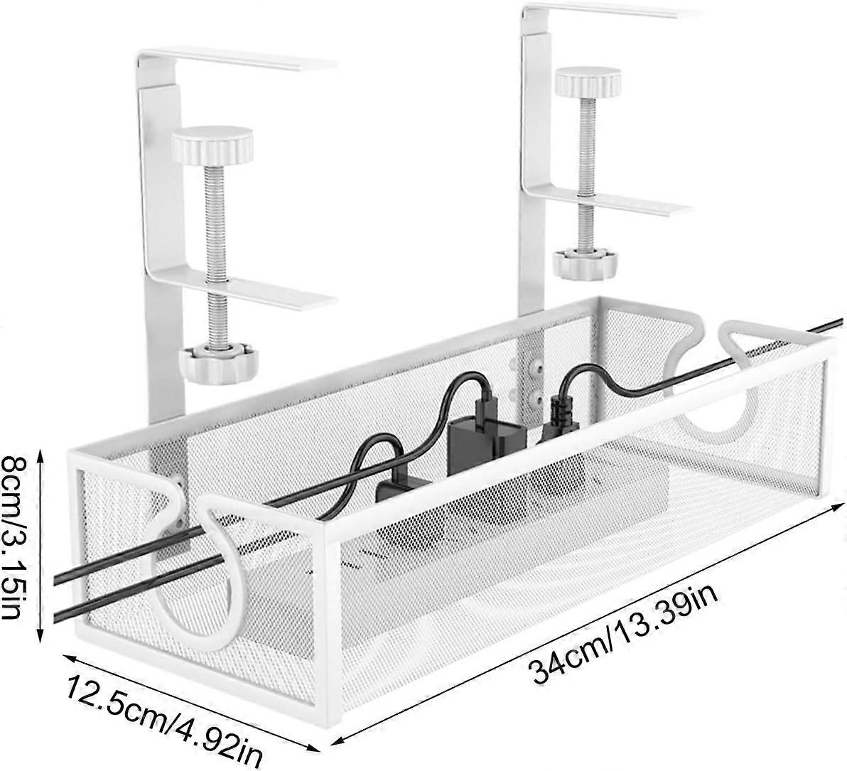 Cable Organizer Box, Multifunctional White Cable Management System for ...