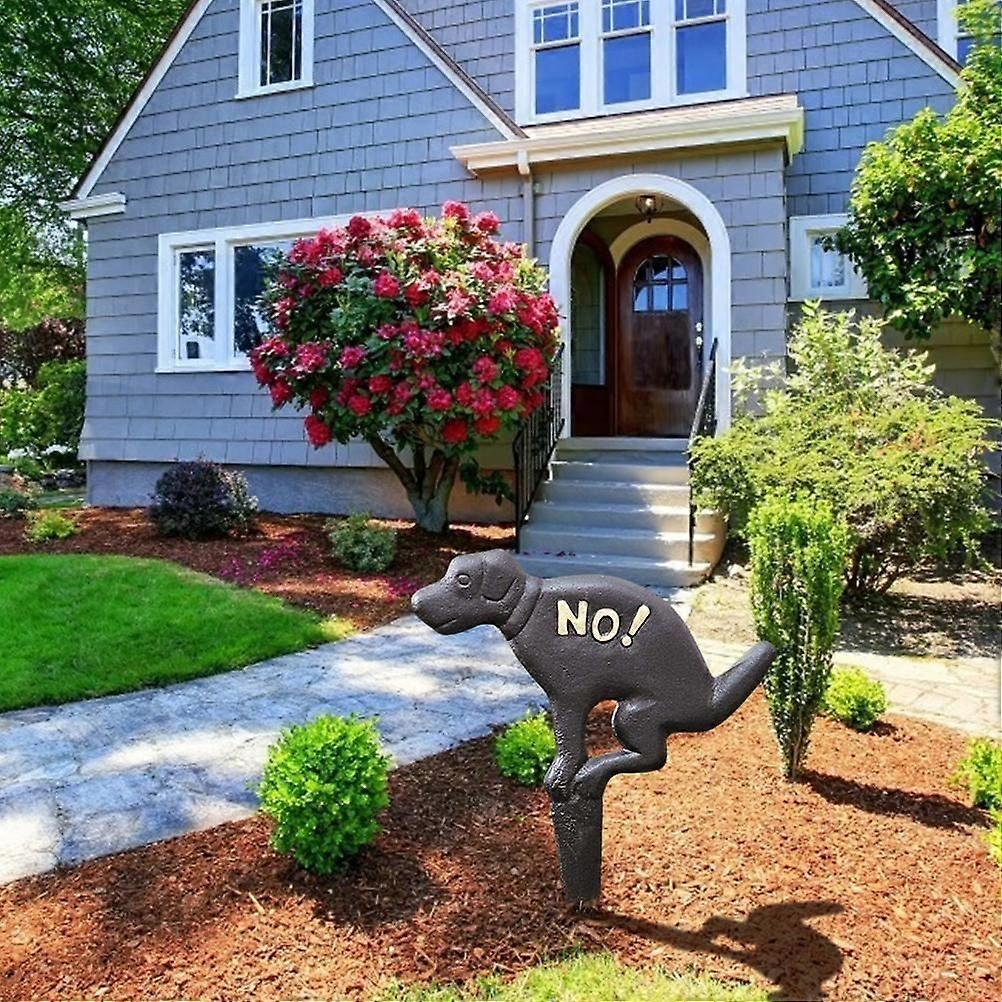 No Pooping Yard Sign Cast Iron Dog Poop Yard Sign Stop Dogs From ...