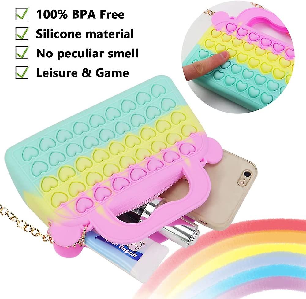 Pop Fidget Purse Shoulder Bag Push It Bubble Sensory Crossbody Bags ...