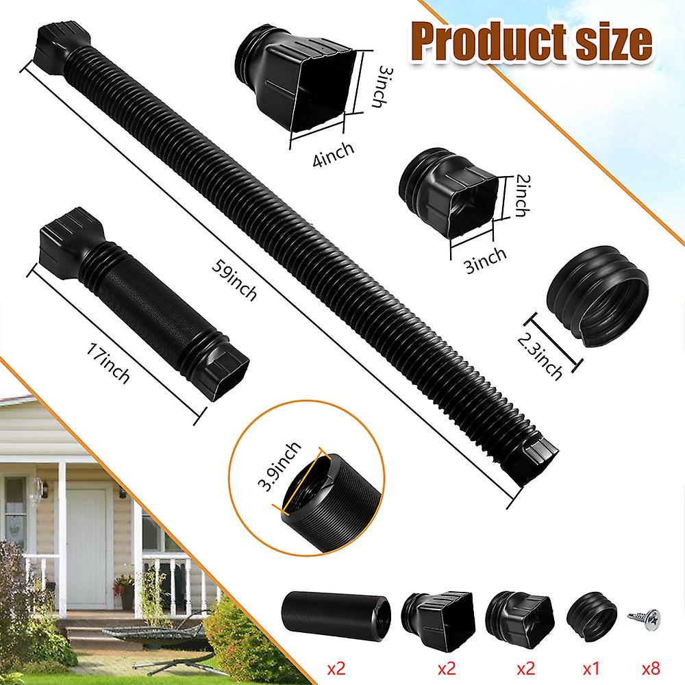 Downspout Plastic Extension Pipe Drain Downspout Extension Tube For ...