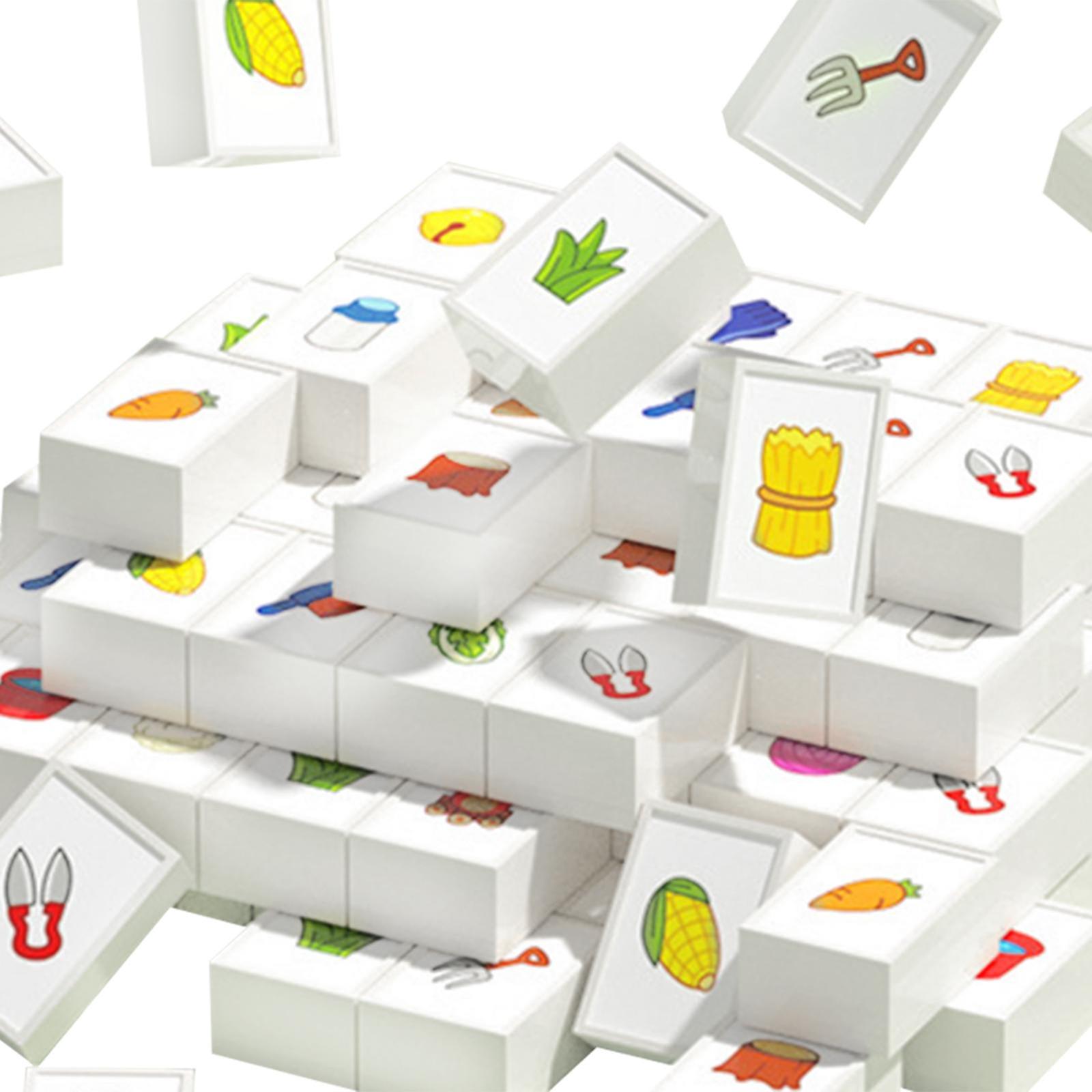 Mini Mahjong Set Fine Motor Skill Toddler Memory Game For Children ...