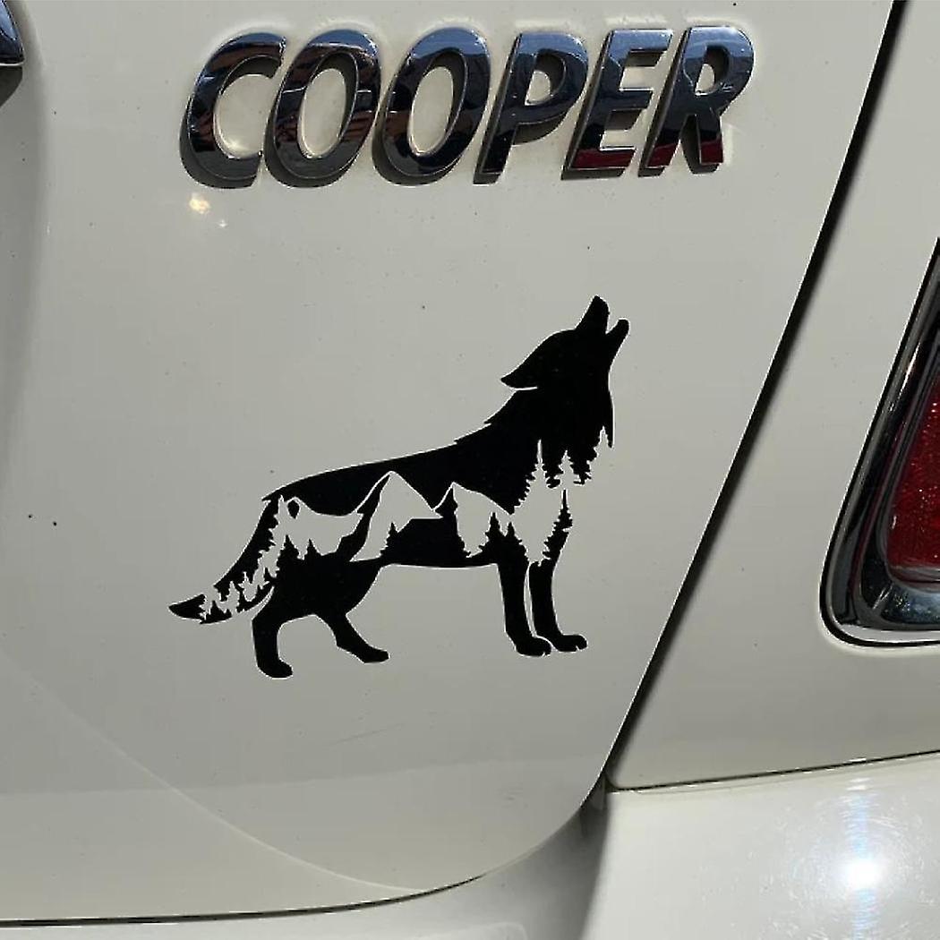 Wolf Car Sticker Animal And Trees Design Die Cut Decal Outdoor Style ...