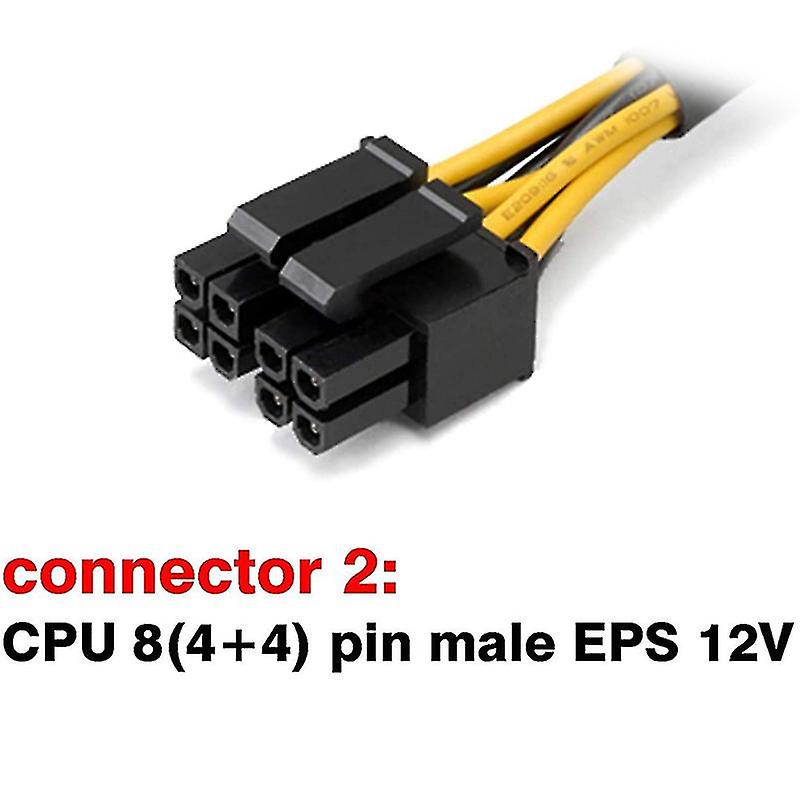 Atx 4 Pin Female To Motherboard Cpu 8(4+4) Pin Male Eps 12v Converter ...