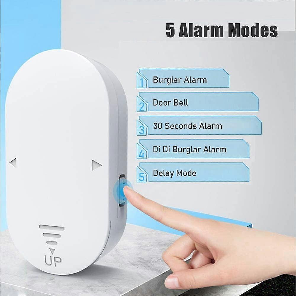 2 Pcs Door Alarm, 130 dB Door and Window Alarm, 5 Alarm Modes Wireless ...