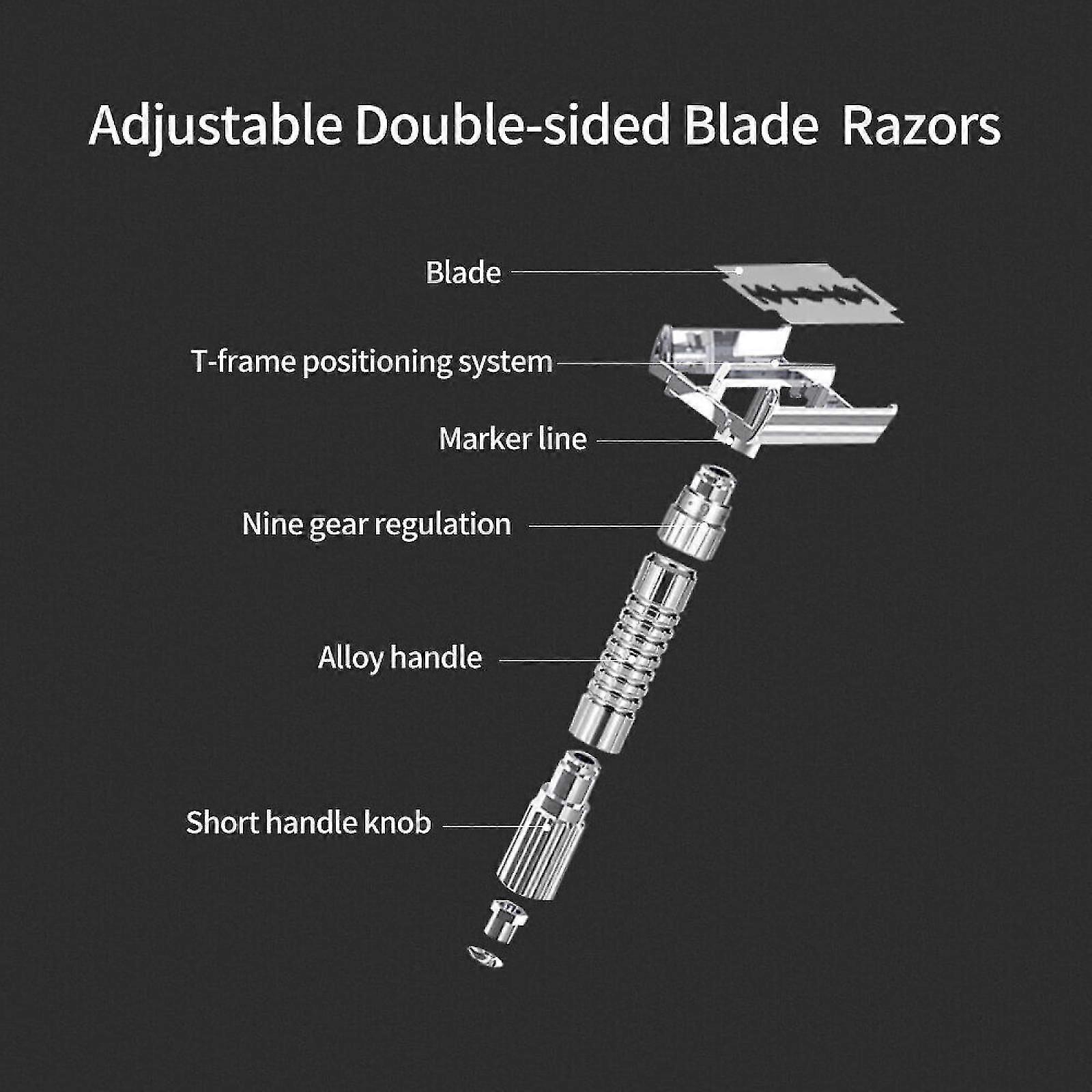 Double Edge Safety Razor for Men with Razor Stand, One Blade Metal ...