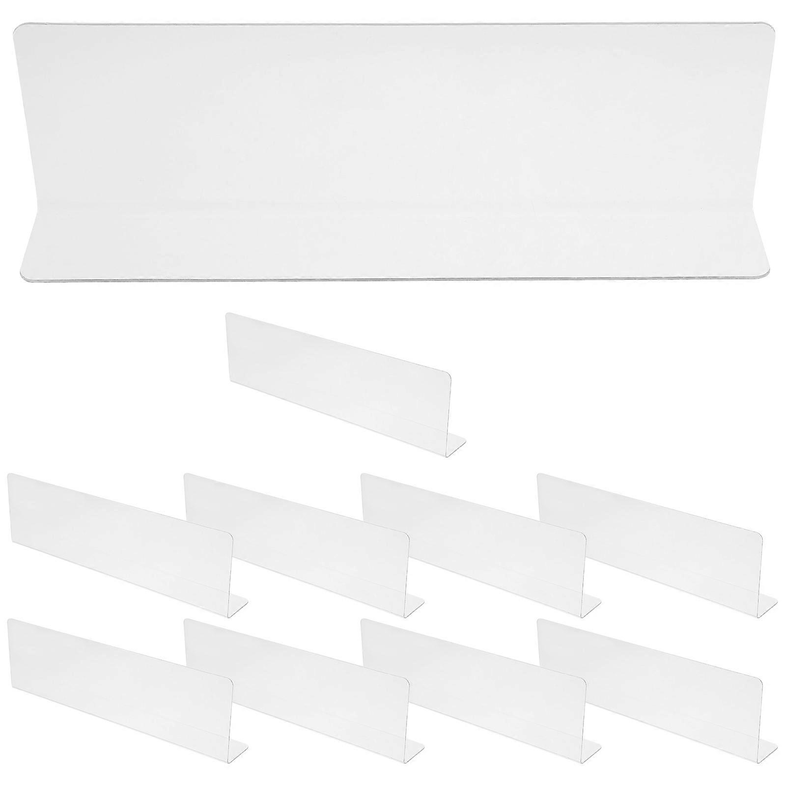 10Pcs Shelf Dividers L Shape Commodity Dividers Clear Closet Dividers ...