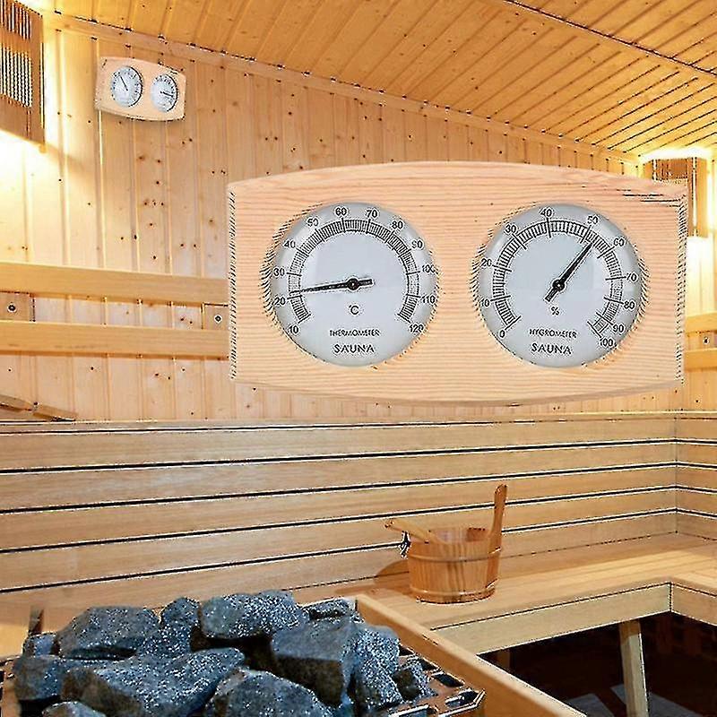 2 In 1 Sauna Room Wooden Thermometer Hygrometer Steam Temperature ...