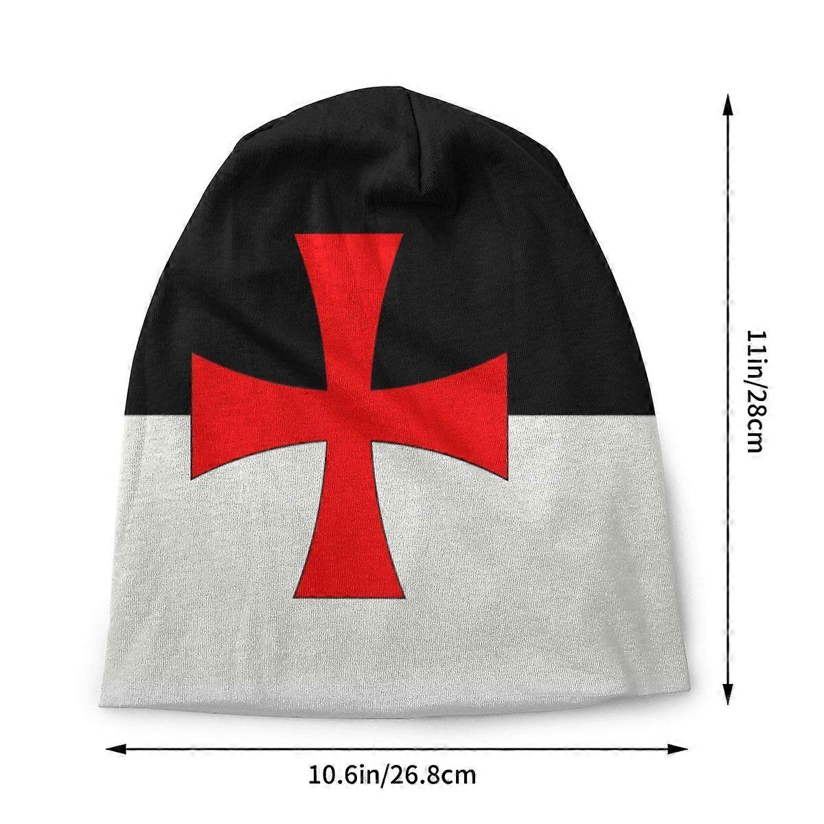 Knights Templar Flag Beanie Cap Unisex Winter Warm Bonnet Femme Knit ...