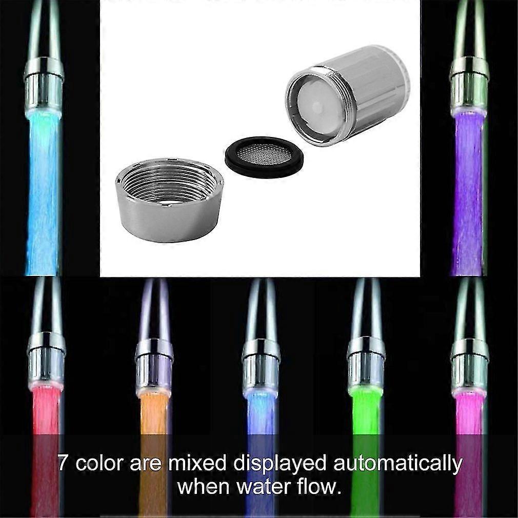 7 Colors Led Light Water Glow Faucet Tap Rgb Stainless Steel Water Tap ...