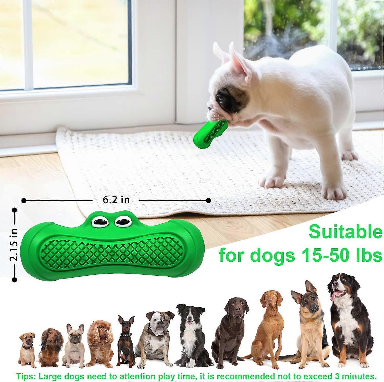 Dog Toy, Indestructible Dog Toy, Squeaky Rubber Dog Toys, Interactive ...
