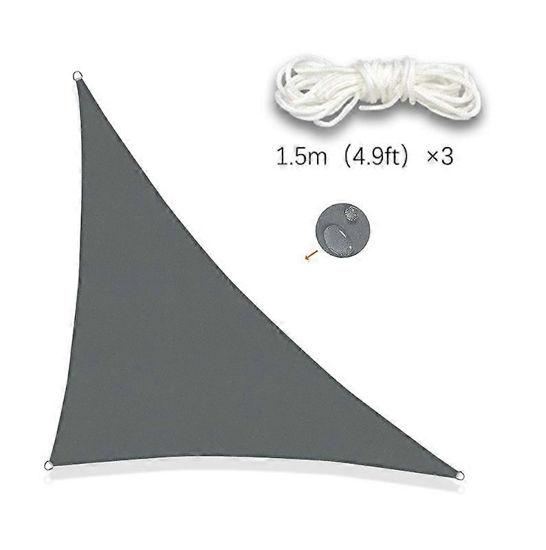 Triangular Shade Sail 3x3x4.3m Waterproof Shade Cloth UV Protection for ...