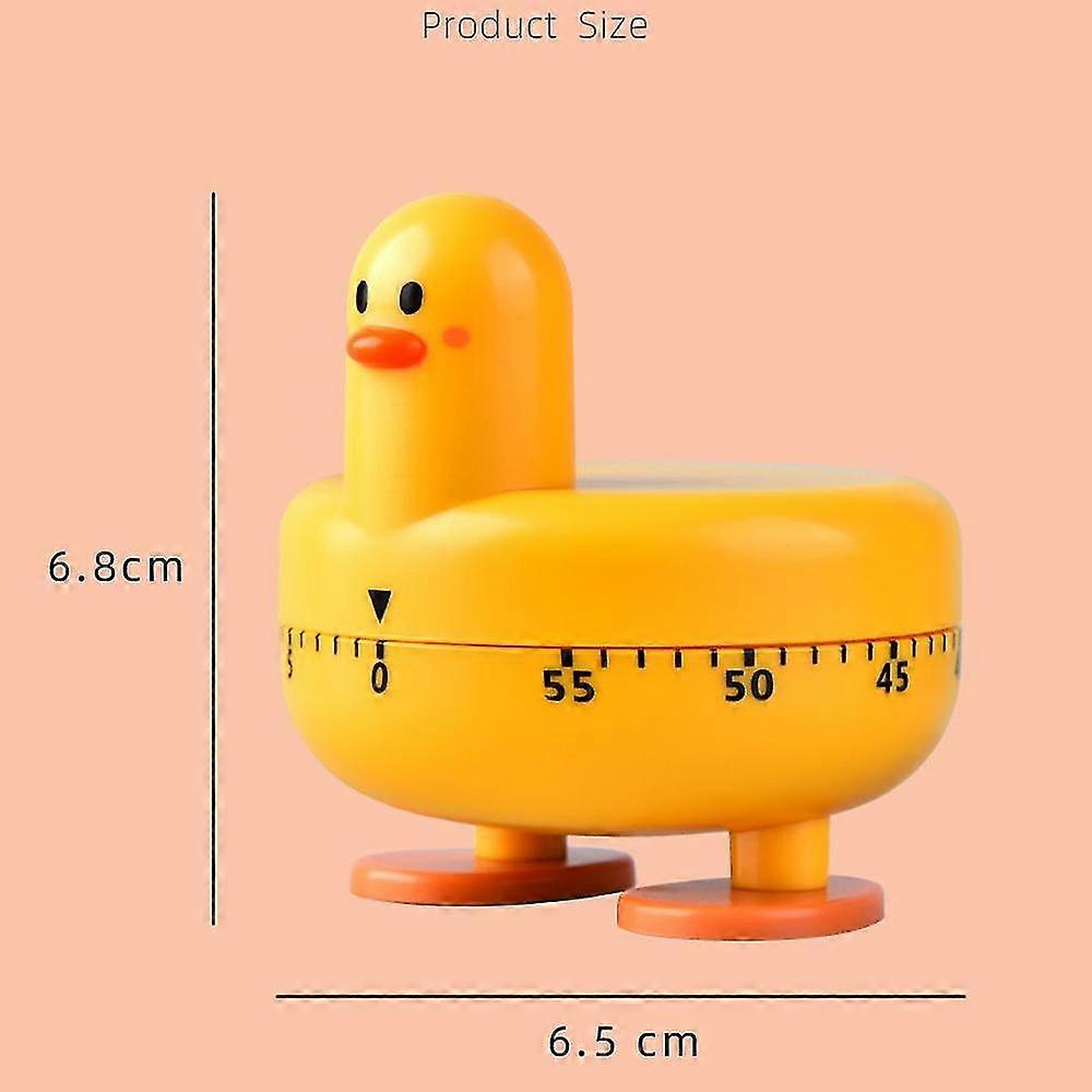 Kitchen Timer Eye-Catching Cartoon Shape Plastic Lovely Duck Mechanical ...