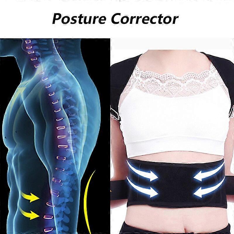 Alloy Bar Posture Corrector Scoliosis Back Brace Spine Corset Shoulder ...