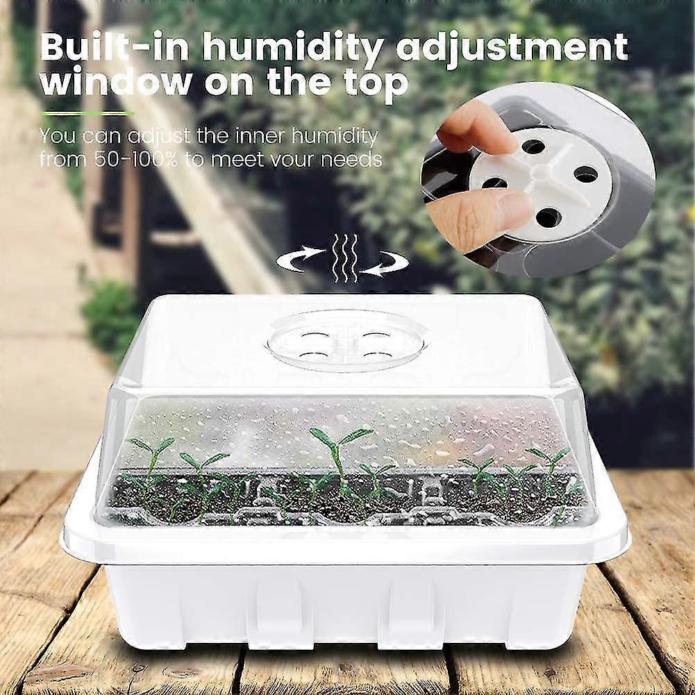 Set Of 5 Seedling Trays, Mini Seedling Greenhouse, Cultivation Trays ...
