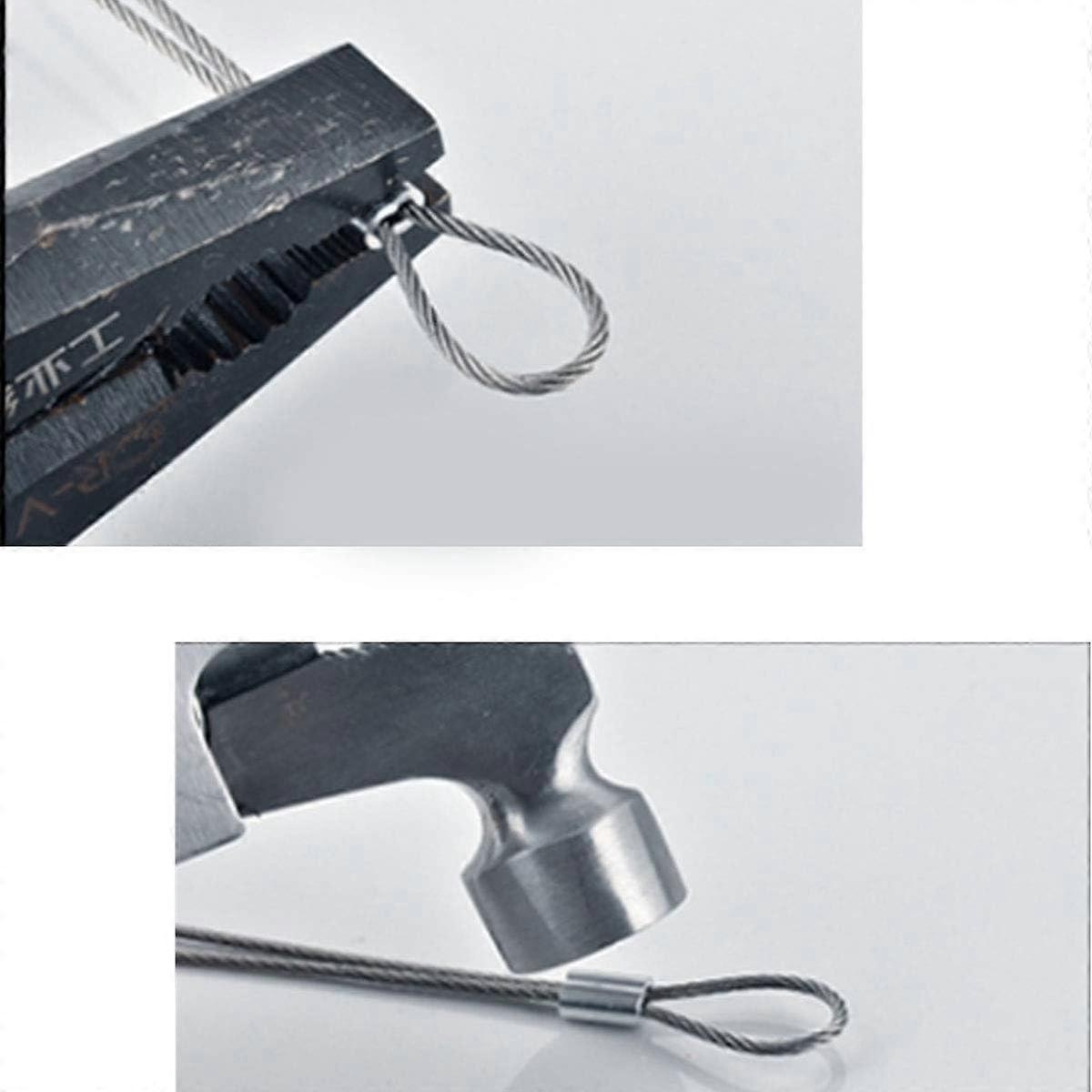 100 Pcs Aluminum Sleeves, Wire Rope Aluminum Ferrules, Aluminum Crimp ...