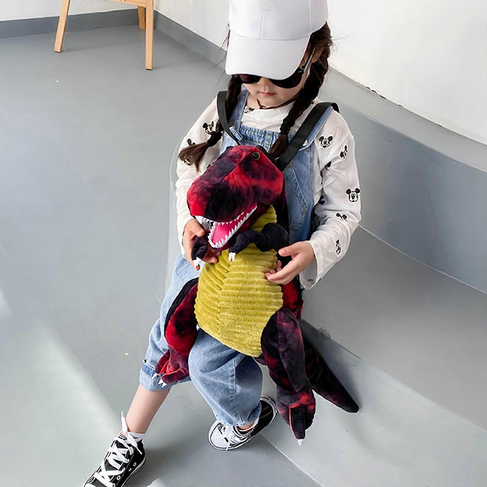 Dinosaur Backpack,Dinosaur Bag with Zipper and Adjustable Straps, Plush ...