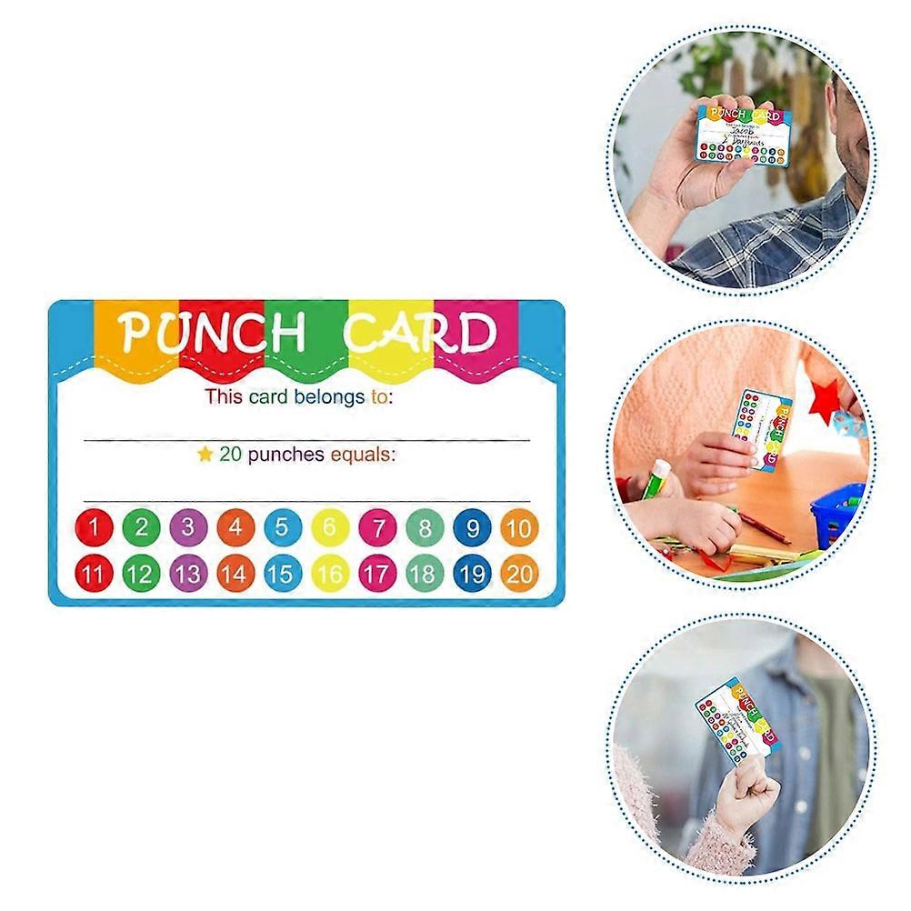 50pcs Cartoon Punch Cards Incentive Reward Cards School Punch Cards ...