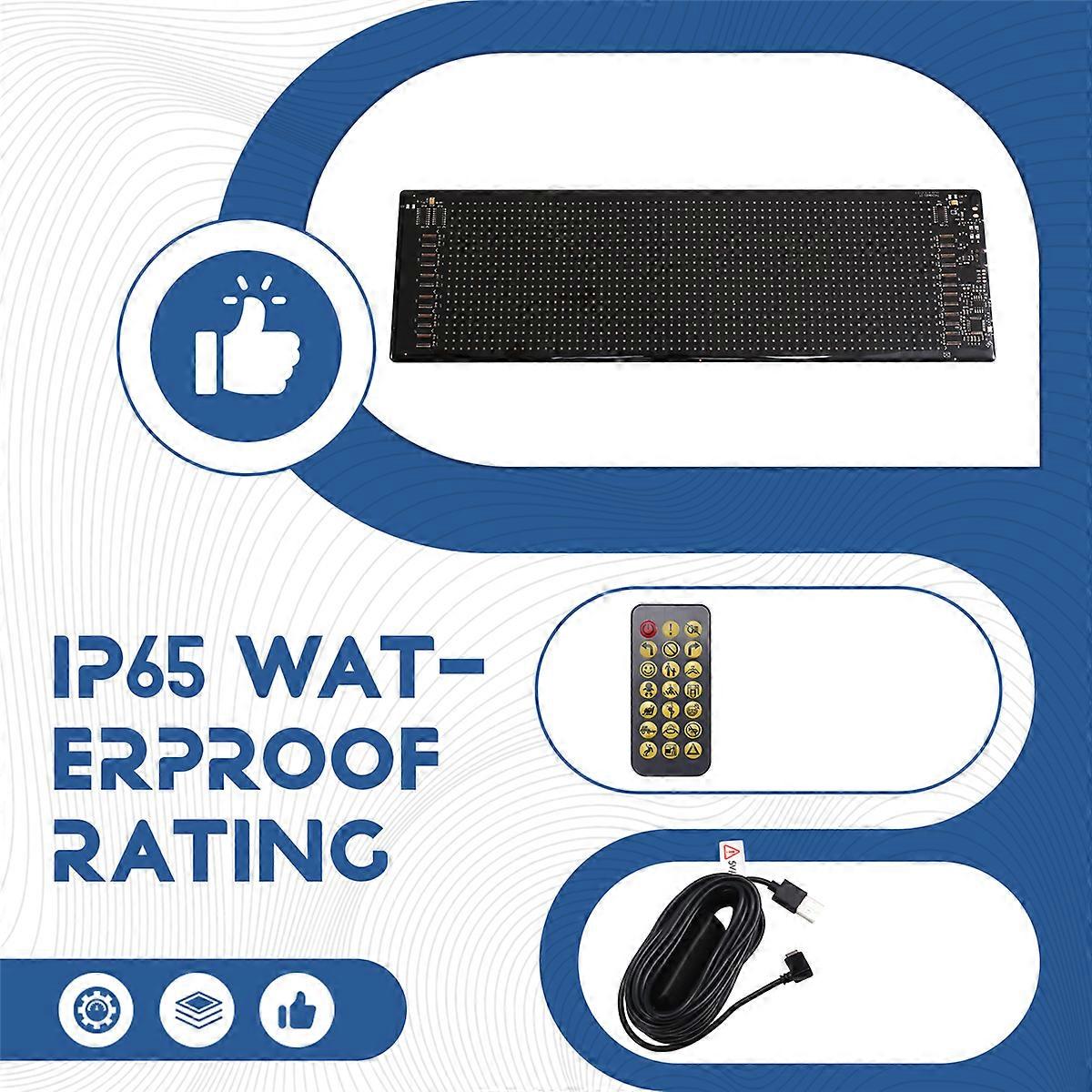 USB Car Truck Display Screen 20x64 LED Matrix Pixel Panel Light ...