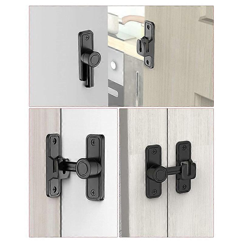 Heavy Duty Gate Latches 90 Degree Right Angle Barn Door Lock Anti-Theft Sliding Door Lock Latch ...