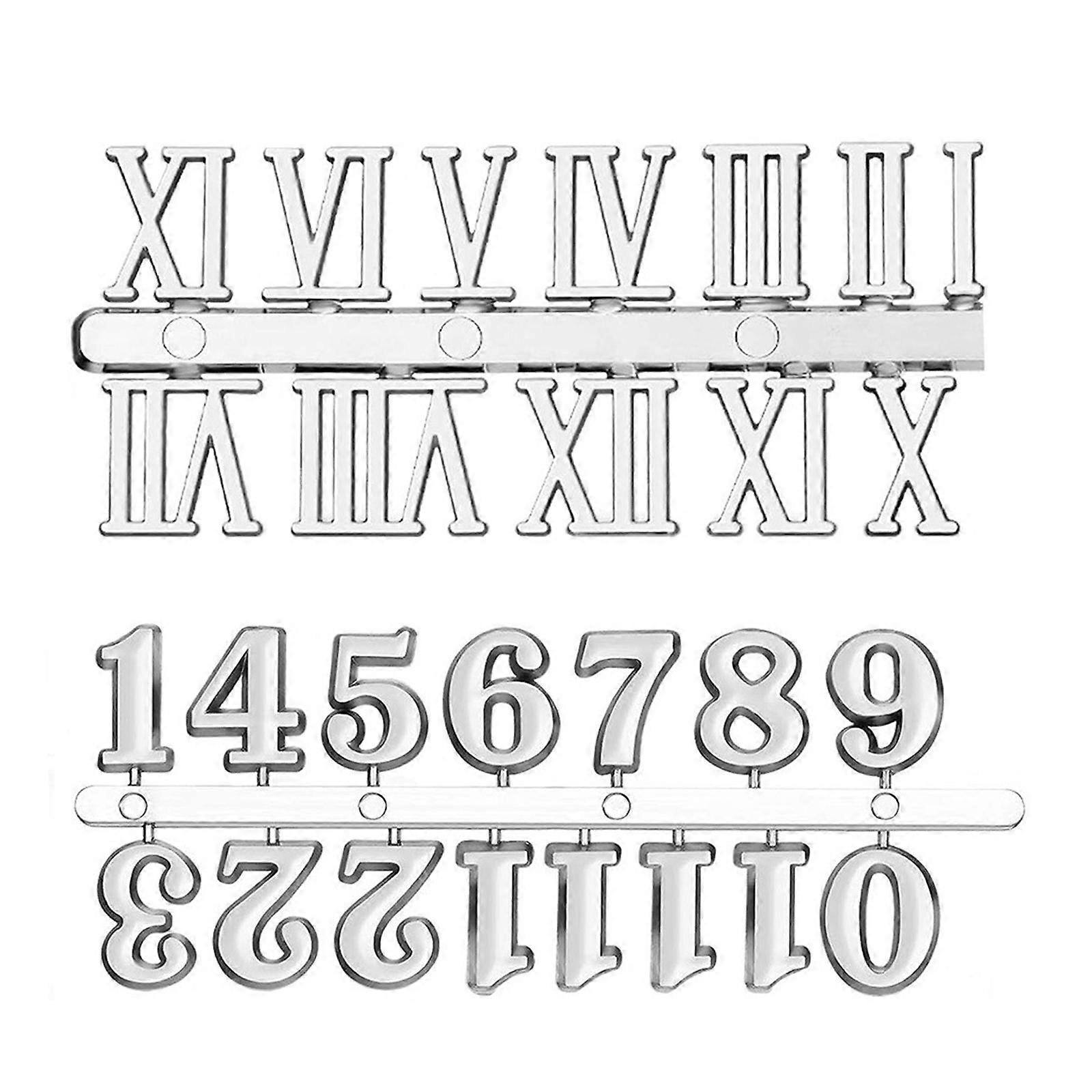 Artistic Clock Numerals Kits Stylish Metal Arabic or Roman Figures ...