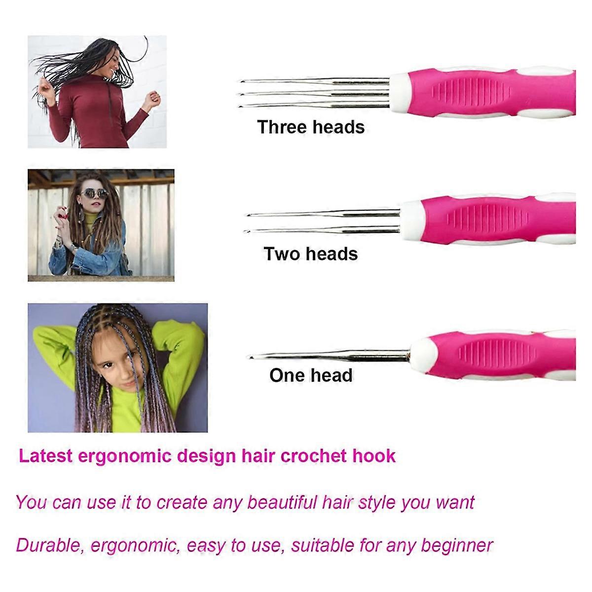 Dreadlocks Crochet Hook Set with Ergonomic Handle,Interlocking Tool ...