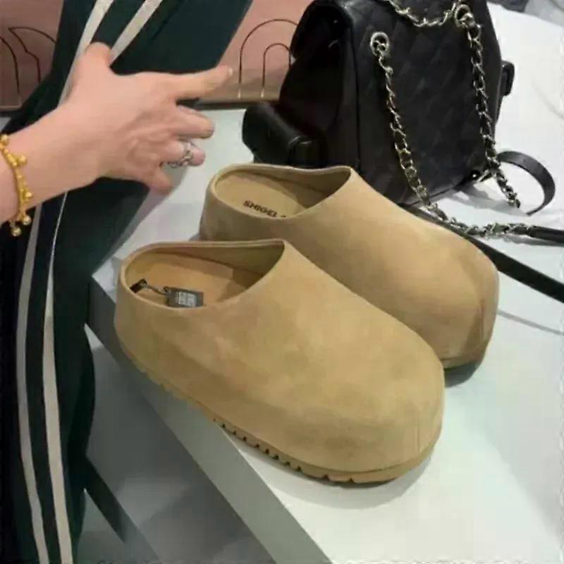 Shoes Woman Round Toe Clogs Platform Slip-on All-Match New Summer ...