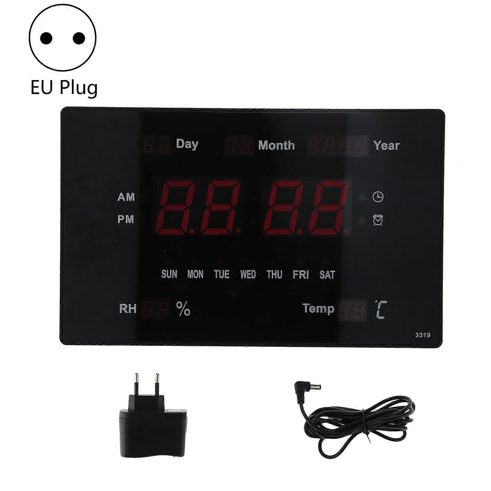 LED Digital Wall Clock Digital Calendar for Living Room With Date Time ...