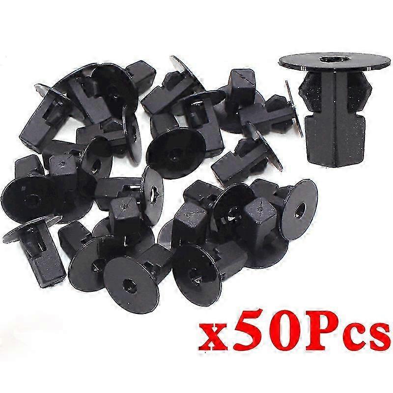 50Pcs Auto Bumper Fastener 9mm Hole Rivet Retainer Push Cover Fender ...