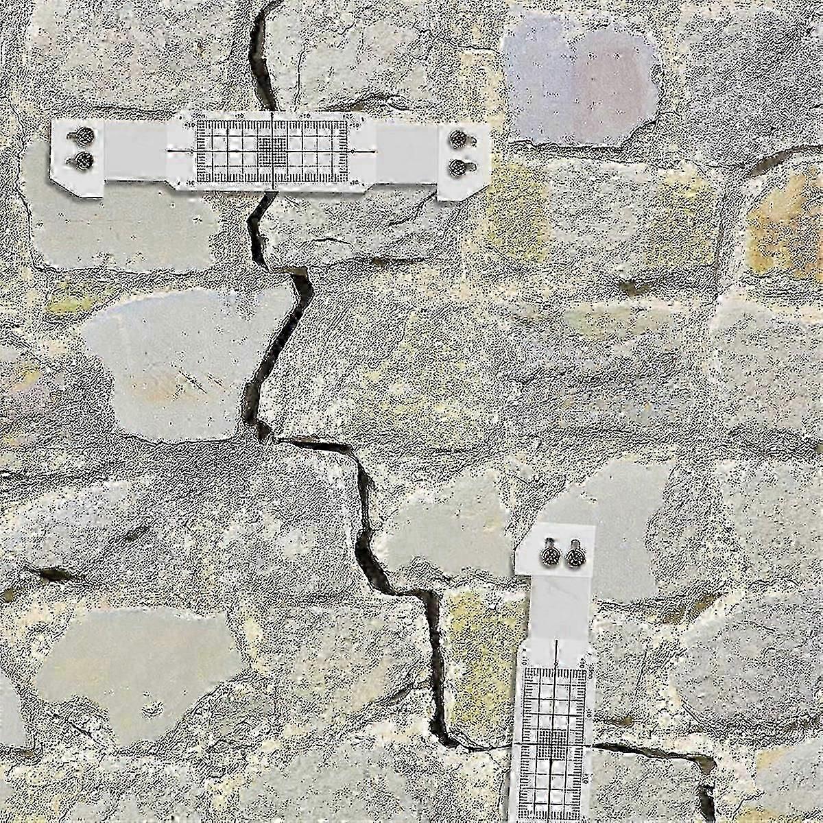 2025 Latest Model 3 Pcs Crack Monitoring Record, Acrylic Corner Tell ...