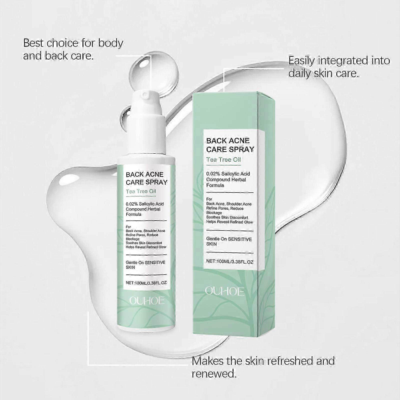 Body and Back Acne Treatment Sprayowerful Bacne Spray for Clear, Soothe ...