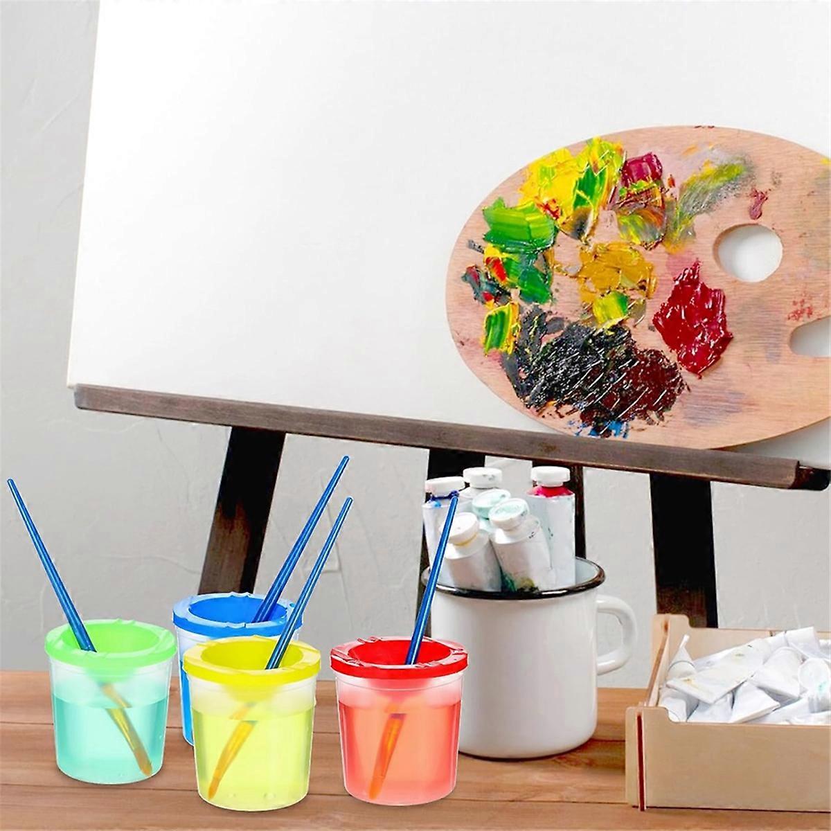 24 Packs Paint Cups with Lids - No Spill Paint Water Cup, Reusable ...