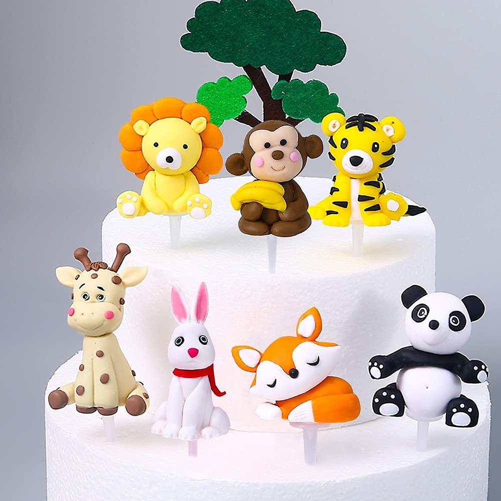 Cake Toppers Cute Jungle Safari Theme Zwierzęta Tort urodzinowy ...