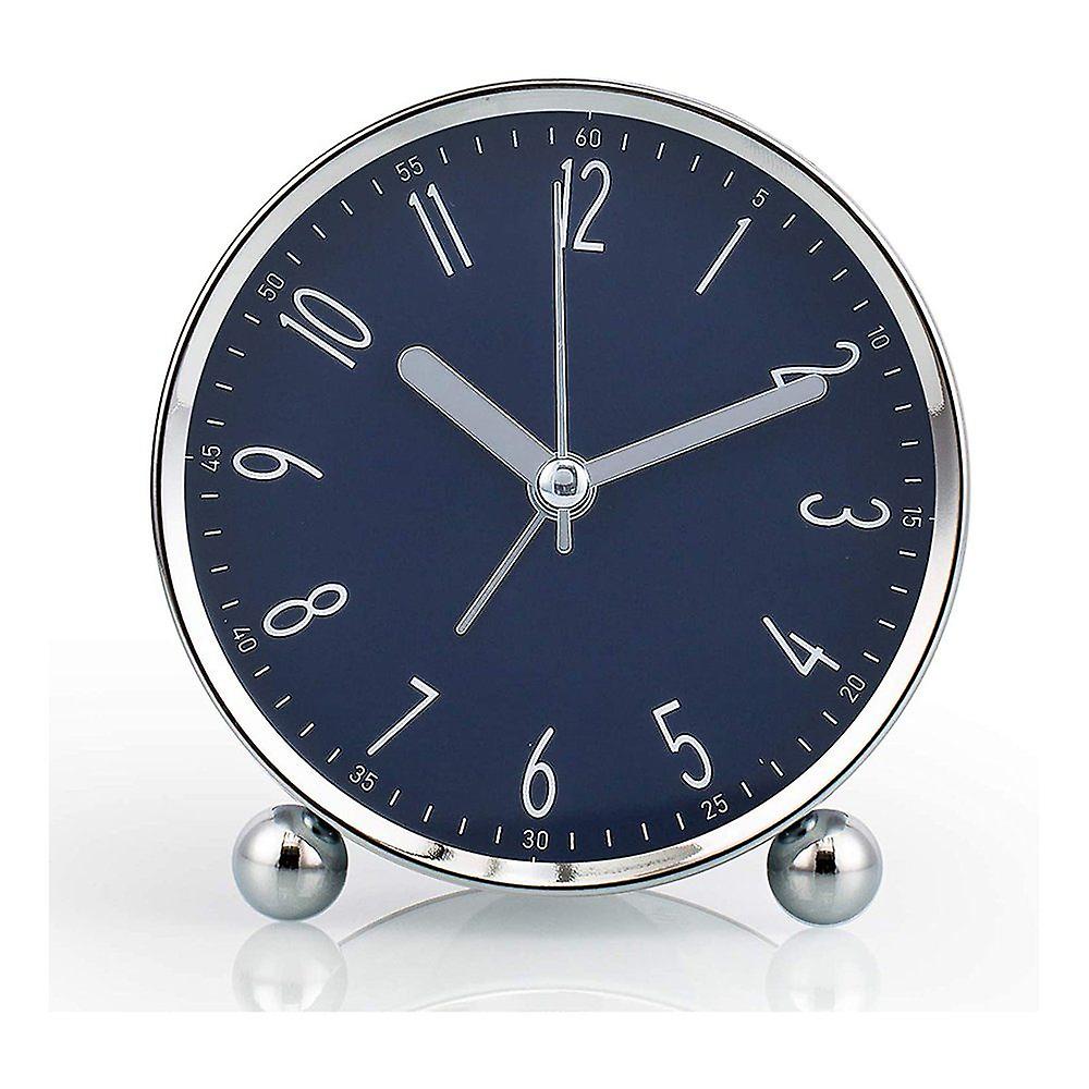 Alarm Clock Without Ticking Analog Alarm Clock 4 Inch Quartz Silent ...
