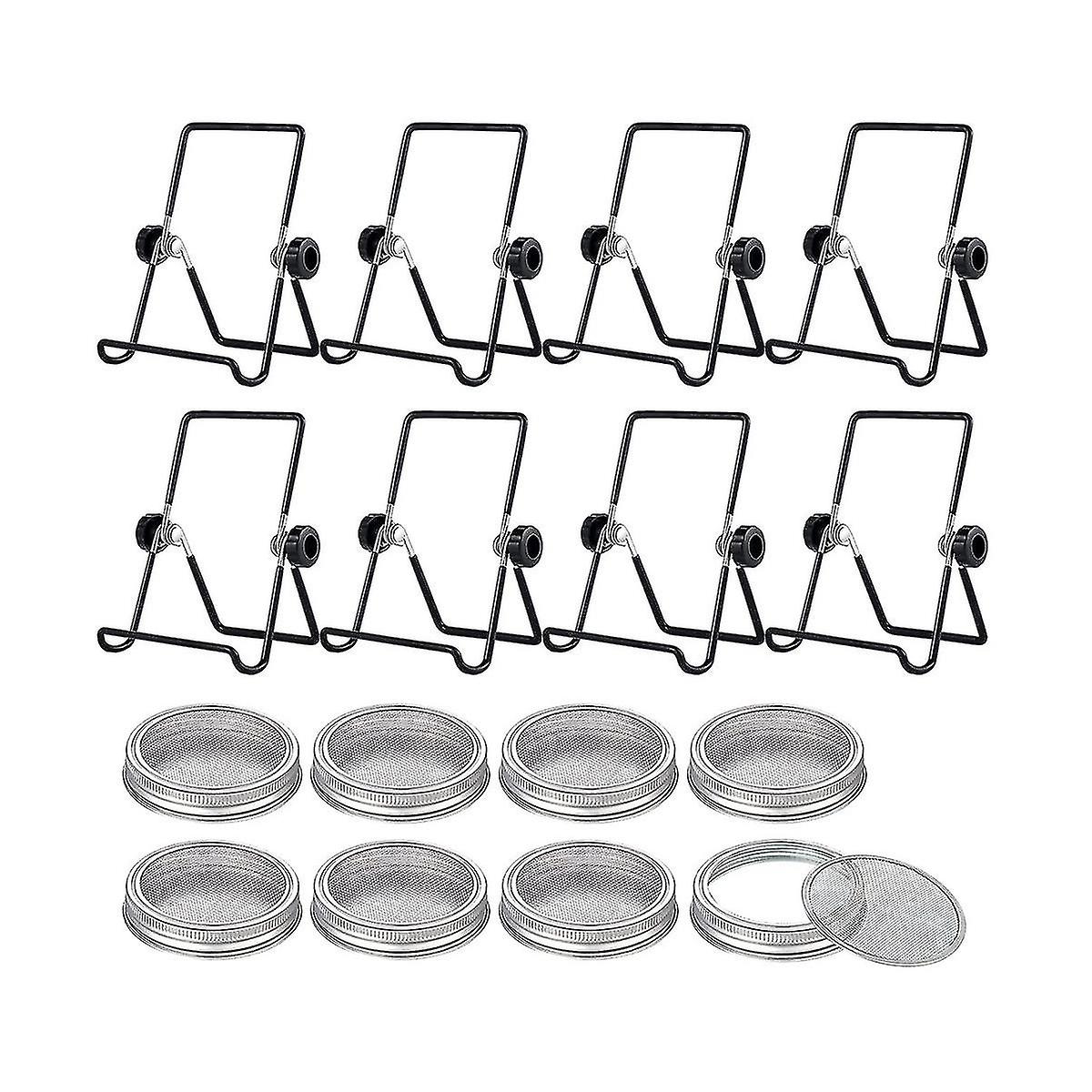 8 Sets Sprouting Jar Kit Includes Sprouting Lids And Sprouting Ds Jar ...