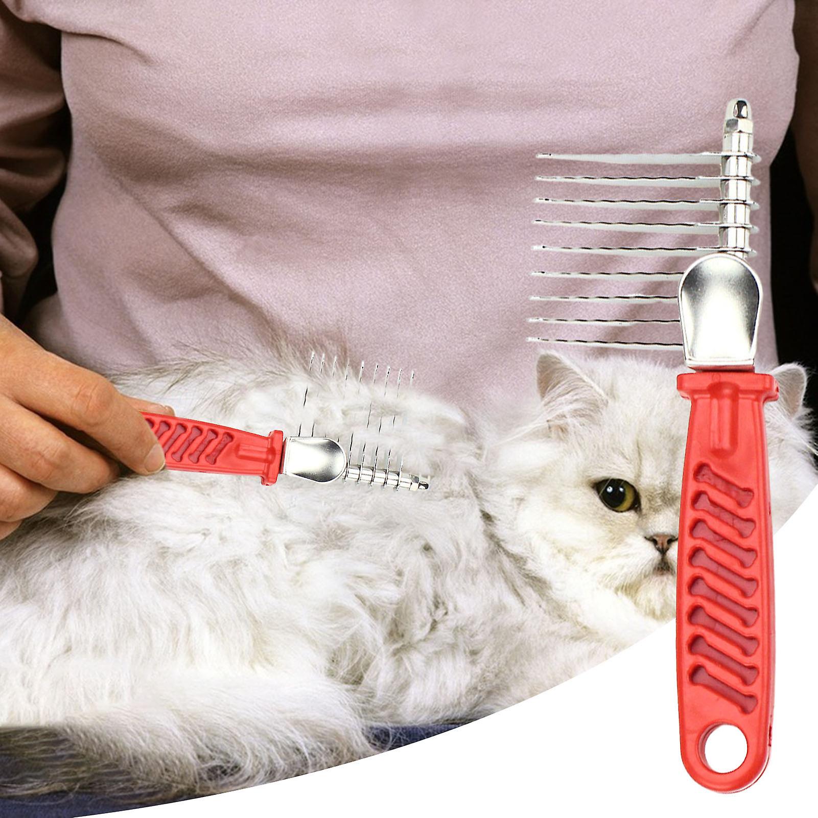 Dog Dematting Comb Rake Detangler Brush for Dogs Stainless Steel ...