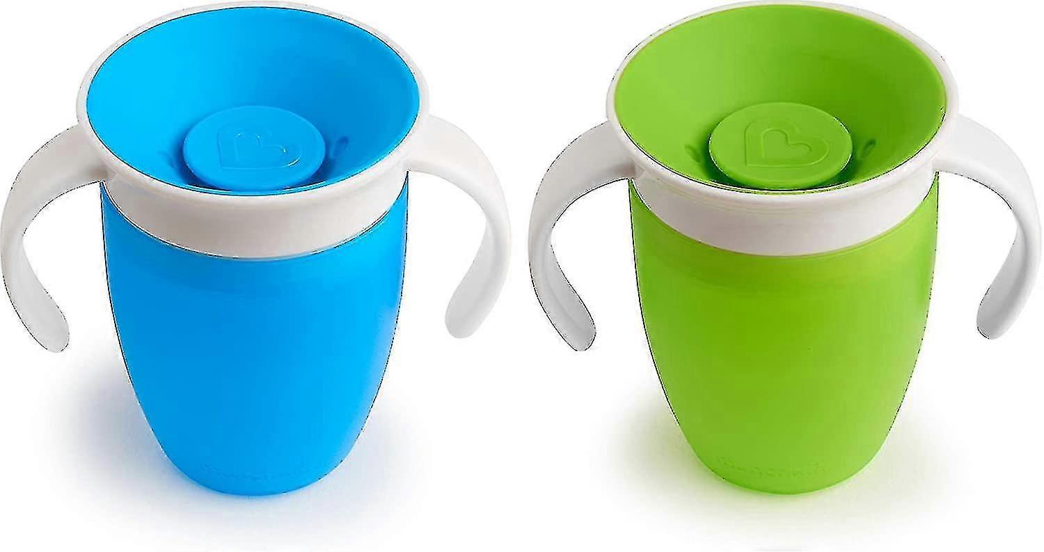 2024 Miracle 360 Learning Mug - Green / Blue - 207ml, Set Of 2 | Fruugo UK