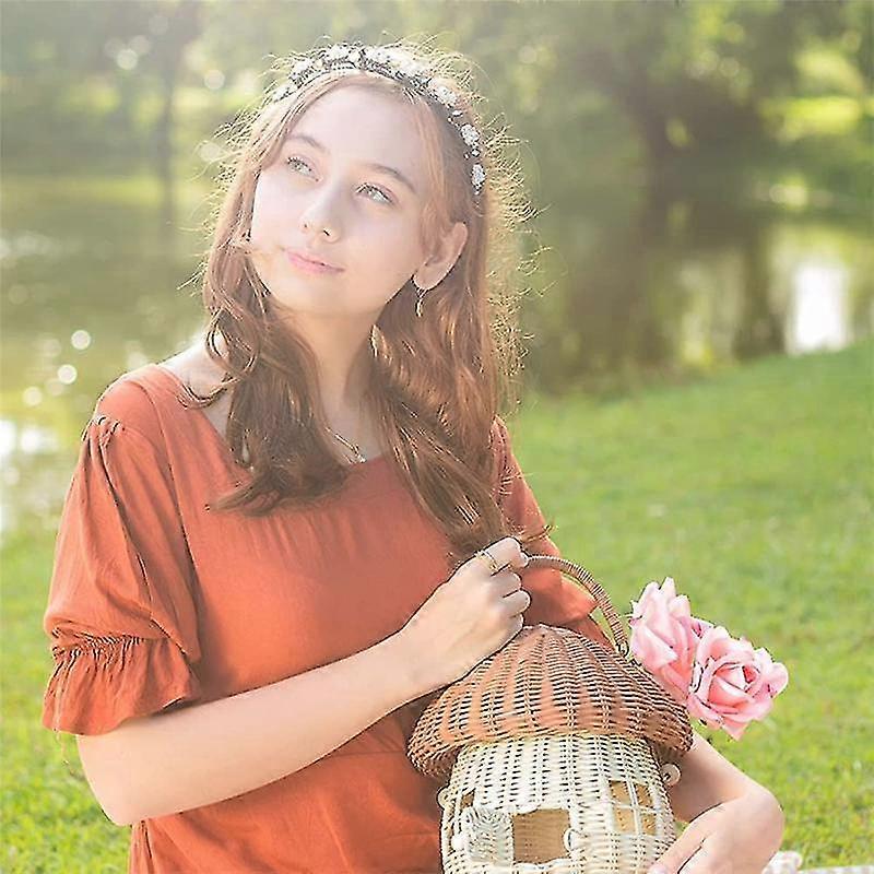 Mushroom Wicker Storage Basket with Lid-Rattan Mushroom Decor ...