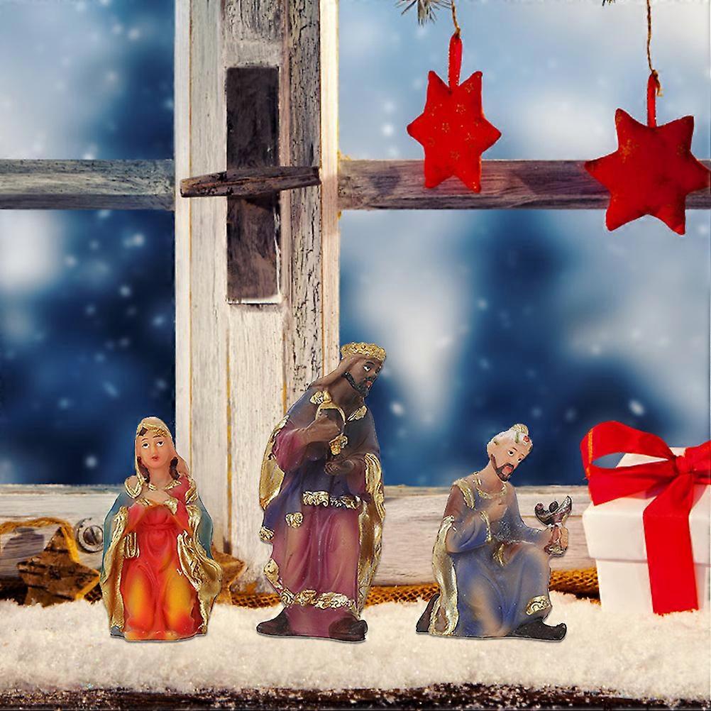 Traditional Nativity Scene Set Resin Craft Nativity Religious Set Resin ...