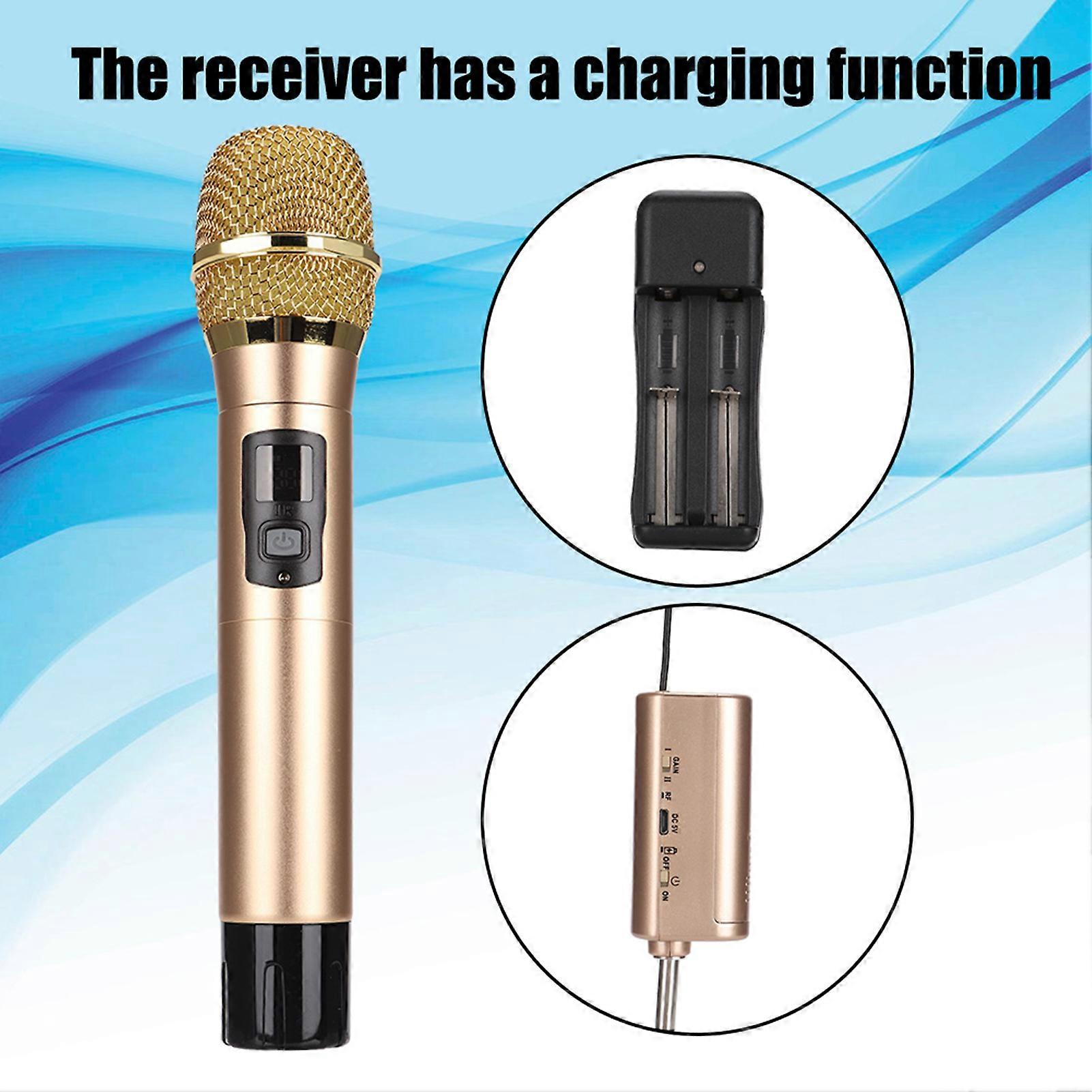UHF Handheld Wireless Lithium Battery Microphone with Mini Bluetooth ...