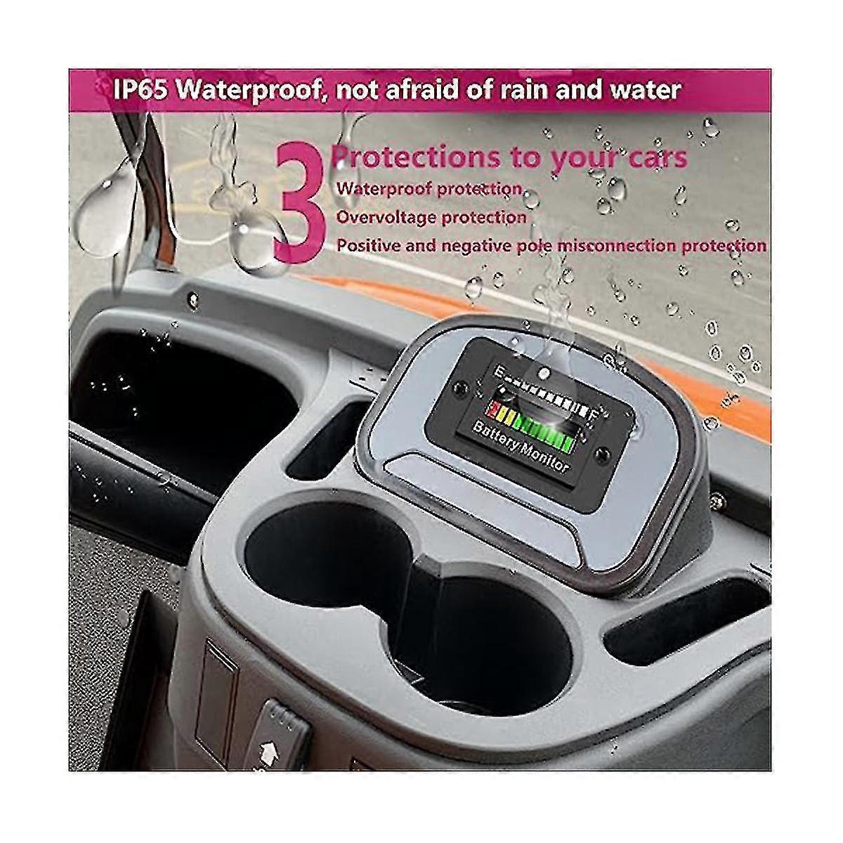 12v 24v 36v 48v 60v 72v Led Battery Monitor Gauge Battery Fuel Gauge ...