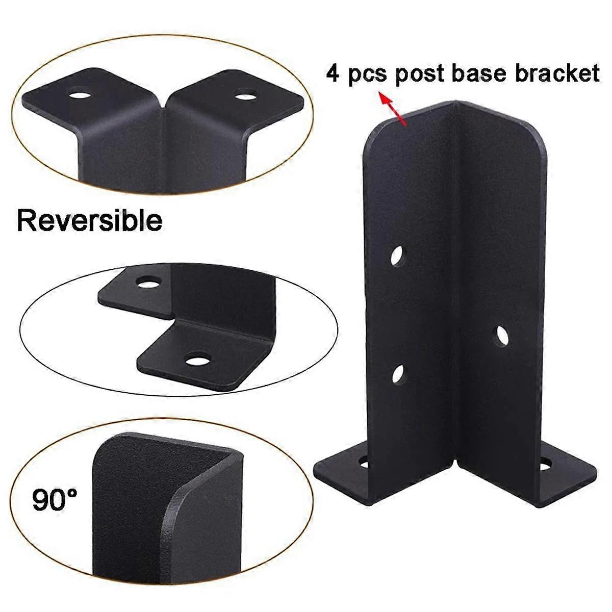 4Pcs Adjustable Deck Post Anchor Base Brackets Fence for Pergola Fence ...
