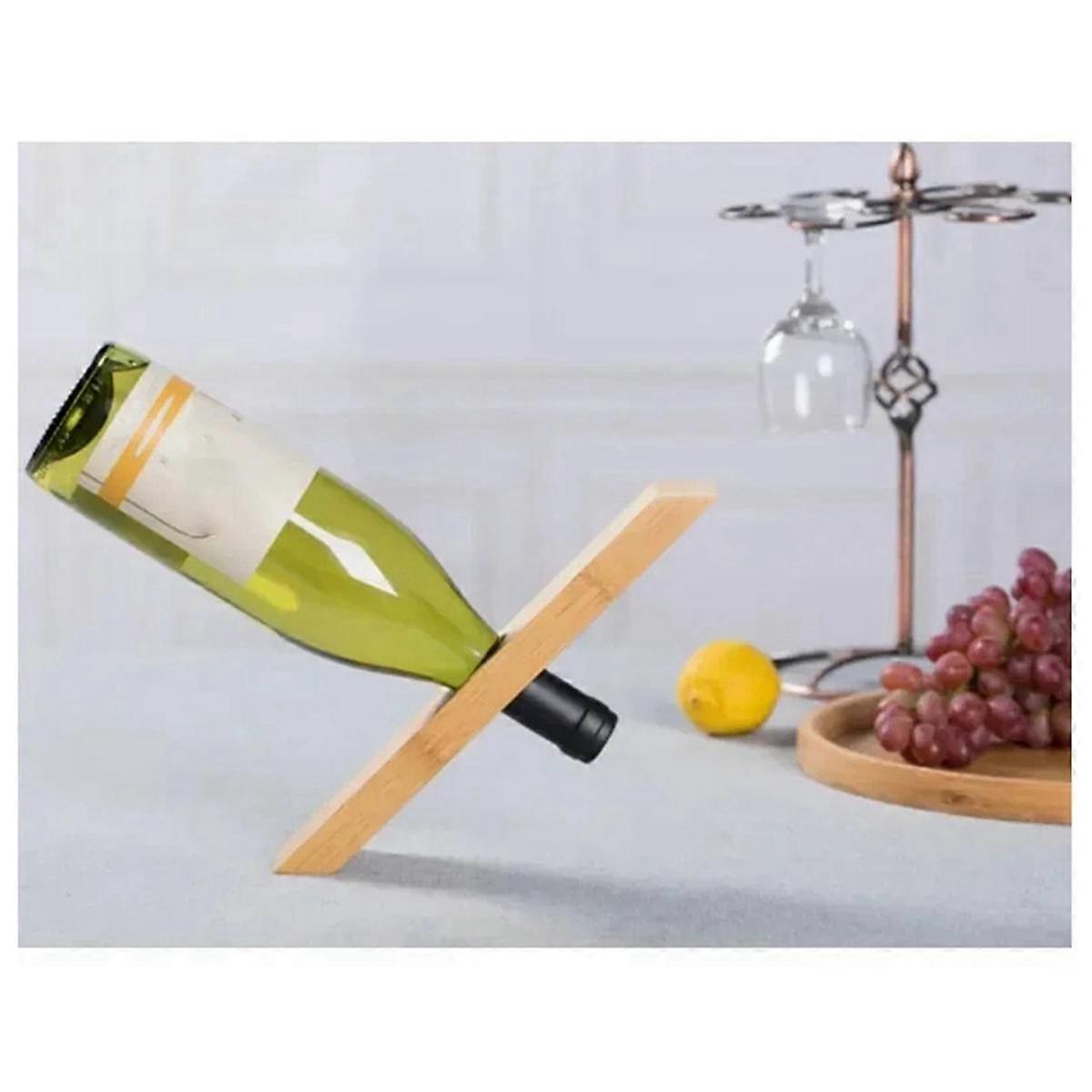 Balance Red Wine Rack Bamboo Wine Decoration Village Club Display Stand ...