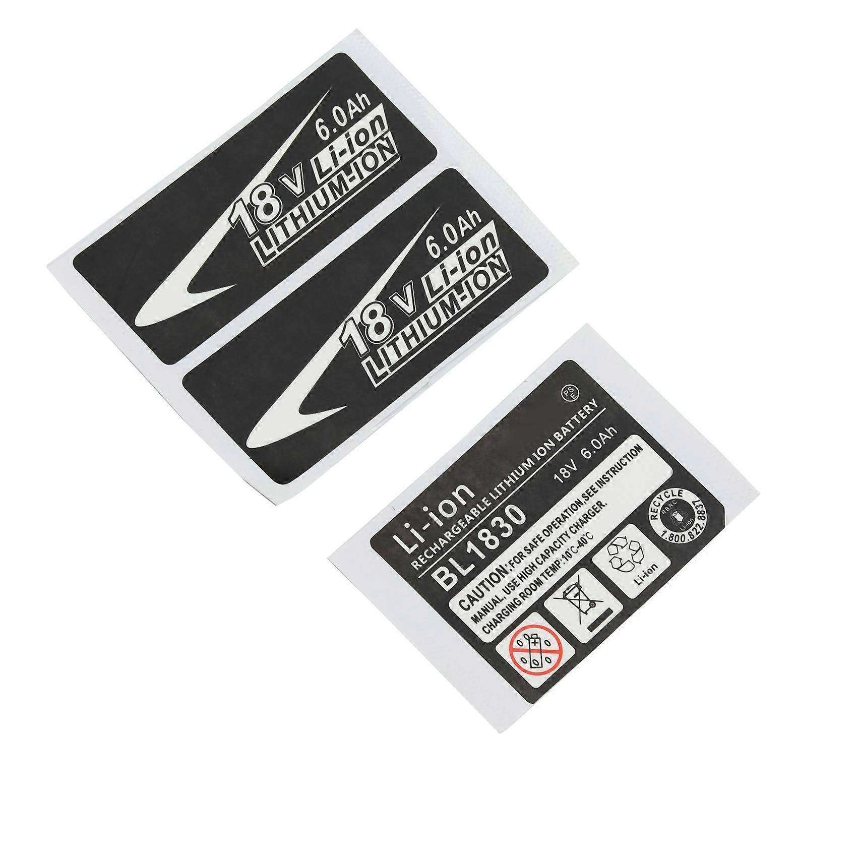 10 sets of BL1830 label lithium ion battery 18V 6.0Ah sticker label ...