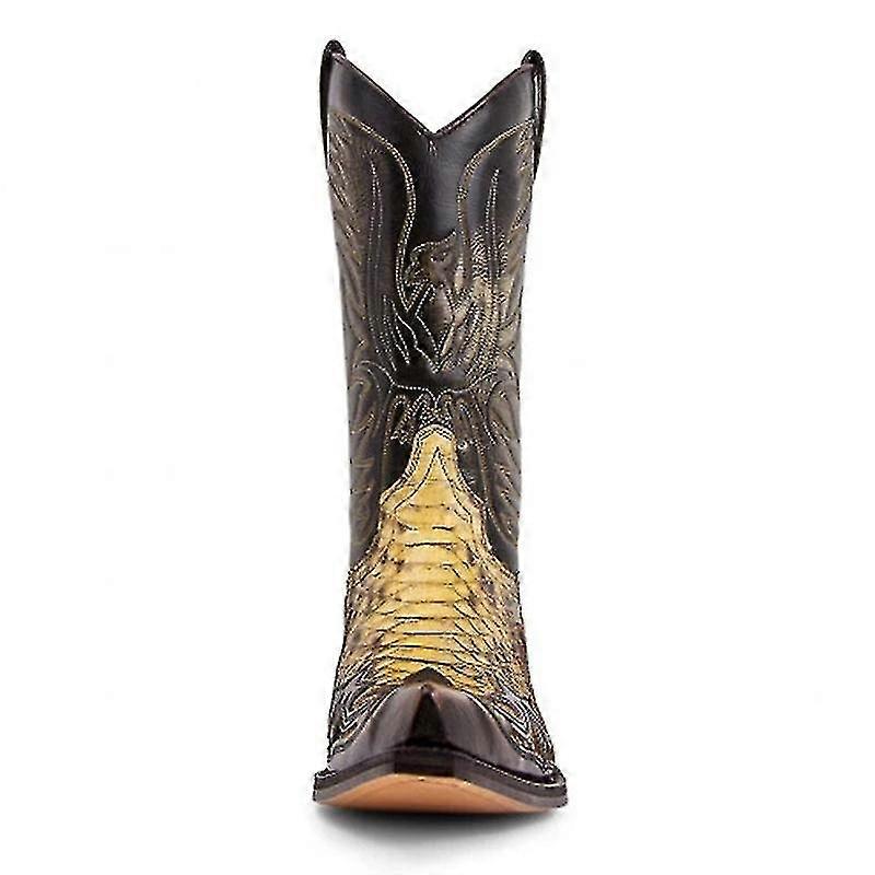 Python Western Boot Colorblock Embroidery Men Boots Fashion Modern ...